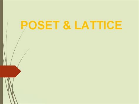 Poset Lattice Poset Partially Ordered Set Himpunan Terurut