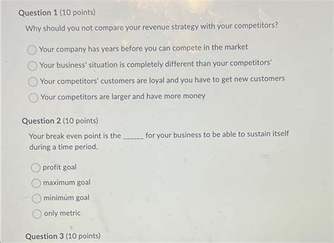 Solved Question 1 10 ﻿points Why Should You Not Compare