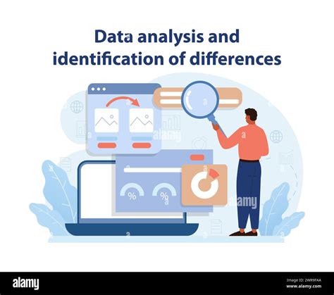 Analytical Benchmarking Vector An Analyst Scrutinizes Data Pinpointing Variances For Strategic