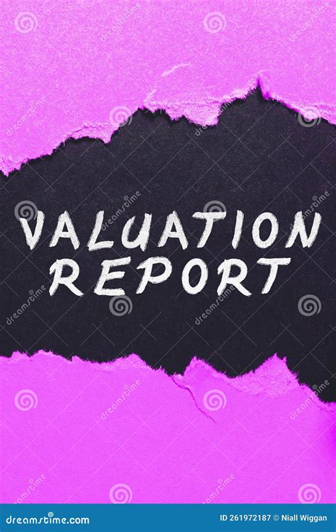 Text Showing Inspiration Valuation Report Word For Process Of Determining The Current Worth Of