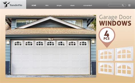Tandefio 4 Pcs Garage Door Windows Vinyl With Uv Resistant Glass Garage