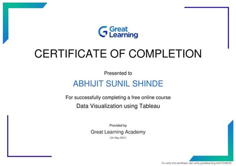 Abhijit Shinde On Linkedin Successfully Completed Course On “ Data Visualization Using…
