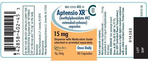 Aptensio Xr Fda Prescribing Information Side Effects And Uses