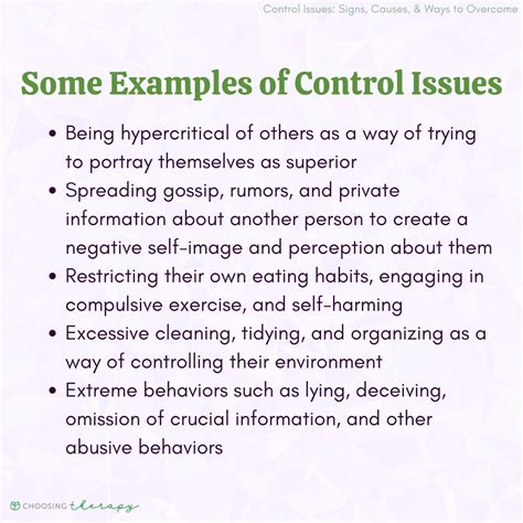 signs of control issues and 10 ways to cope