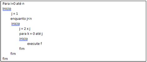 Considere O Algoritmo Em Pseudocódigo Descrito A Seguir Complexidade De Algoritmos