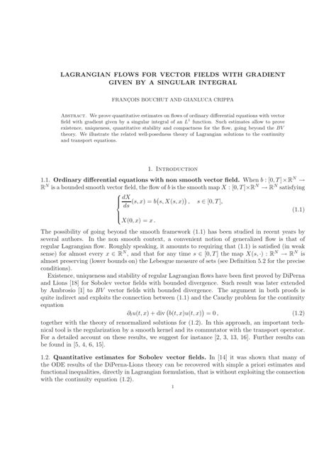 Pdf Lagrangian Flows For Vector Fields With Gradient Given By A