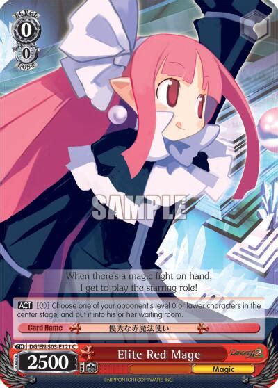 Elite Red Mage Disgaea Weiss Schwarz