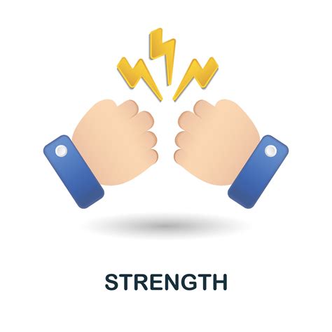 Strength Icon 3d Illustration From Performance Collection Creative