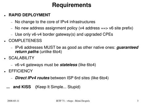 PPT IPv6 Rapid Deployment On IPv4 Infrastructures 6rd PowerPoint Presentation ID 4736057