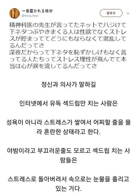 인터넷에서 ㅅ드립치는 사람 특징 유머움짤이슈 에펨코리아
