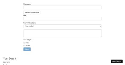 Angular Forms Codesandbox