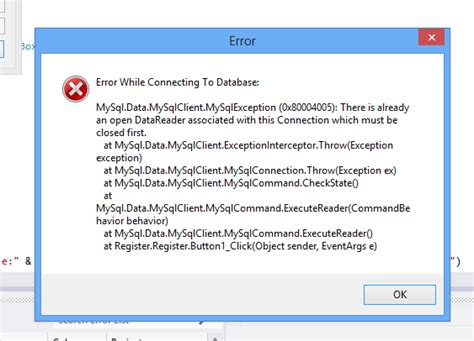 Why Do I Keep Getting This Mysql Error Stack Overflow