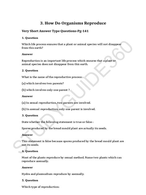 Lakhmir Singh Class 10 Solutions Biology Chapter 3 Pdf Reproduction Wellness