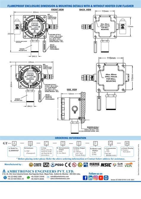 Toxic Gas Detector Gt 2500 Flp At ₹ 39750 Toxic Gas Detectors In Mumbai Id 27356705248