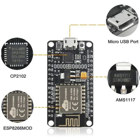 Buy Nodemcu Esp8266 Lua Amica Wifi Development Board With Cp2102 Usb