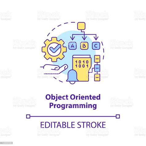 Object Oriented Programming Concept Icon Stock Illustration Download Image Now Abstract