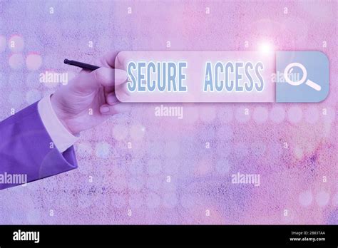 Conceptual Hand Writing Showing Secure Access Concept Meaning Enhance The Security And