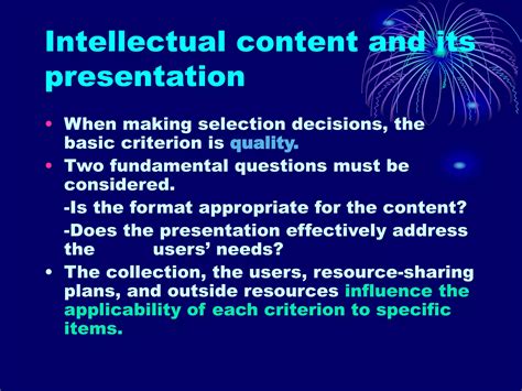 General Selection Criteria Ppt