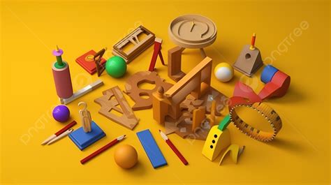 배경에 수학 도구 기호 집합의 만화 스타일 3d 렌더링 된 그림 수학 기호 수학 매우 정확한 배경 일러스트 및 사진 무료