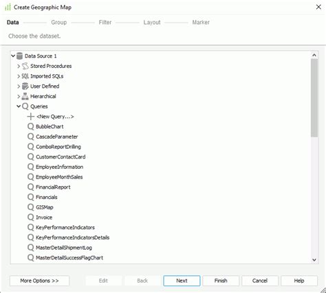 Create Geographic Map Dialog Box Logi Analytics