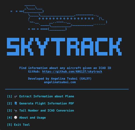 skytrack a planespotting and aircraft osint tool made using python