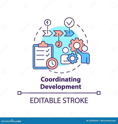 Coordinating Development Concept Icon Stock Vector Illustration Of
