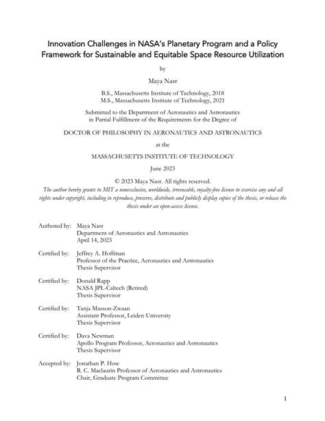 Pdf Innovation Challenges In Nasas Planetary Program And A Policy