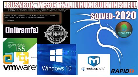 busybox v1 30 1 kali linux built in shell solved 2020 initramfs youtube