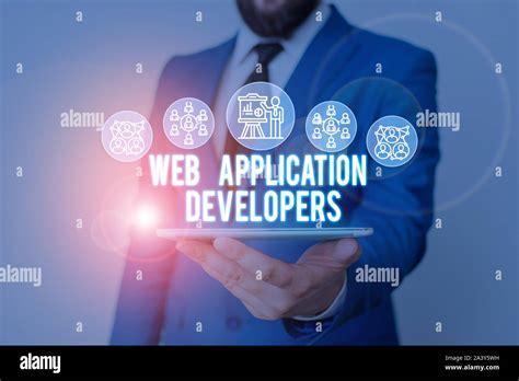 Handwriting Text Writing Web Application Developers Conceptual Photo