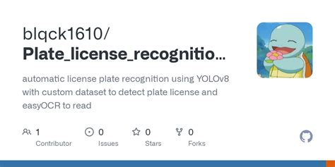 GitHub Blqck1610 Plate License Recognition YOLOv8 EasyOCR Automatic