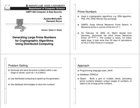 Generating Large Prime Numbers For Cryptographic Algorithms