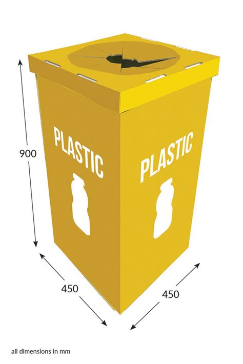 Large Square Dump Bin With Header And Lid Fully Printed