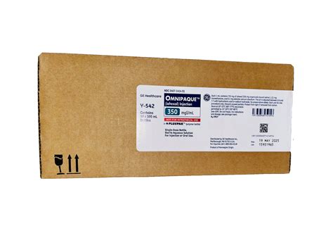 Omnipaque® 350 Iohexol 350 Mg Ml Injection Pluspak Polymer Bottle 100 Ml