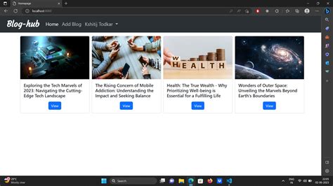 Github Kshitijtodkar48blog Application Blog Hub A Web