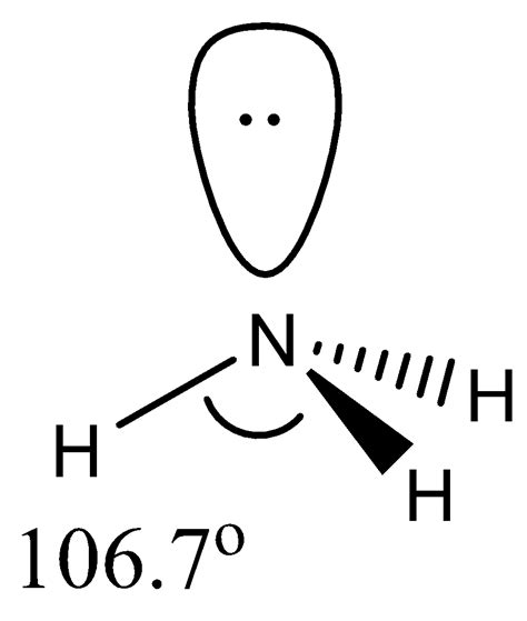 In Ammonia The Bond Angle Of H N H Is A 1067 Circ B