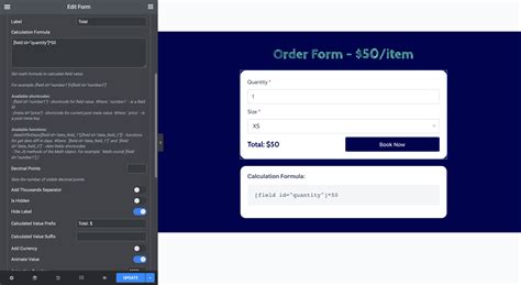Calculated Field For Elementor Form By Flexyaddons Codecanyon