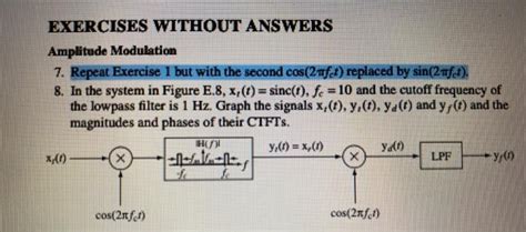 Solved Exercises Without Answers Amplitude Modulation 7