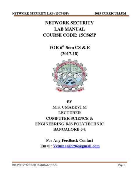 Network Security Lab Manual Pdf Port Computer Networking Computer Network