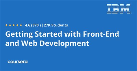 Getting Started With Front End And Web Development Coursera