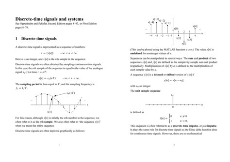 Discrete Time Signals And Systems Discrete Time Signals