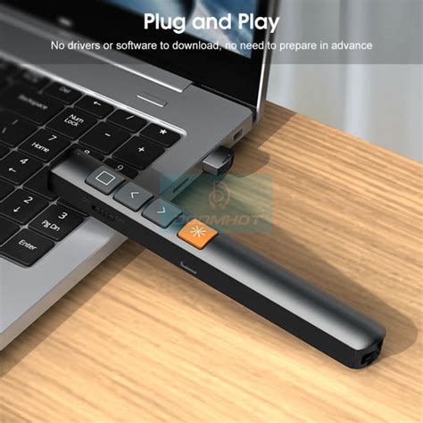 DoomHot Wireless Presenter Presentation Clicker Page Turning Pen Laser Pointer Pen USB RF