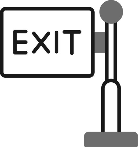 Exit Sign Vector Icon Vector Art At Vecteezy