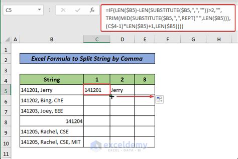 Excel Formula To Split String By Comma 5 Examples Exceldemy
