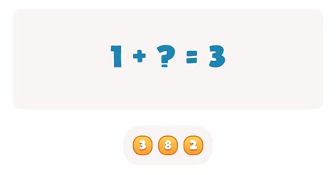 addition worksheet choose the missing number in 1 3
