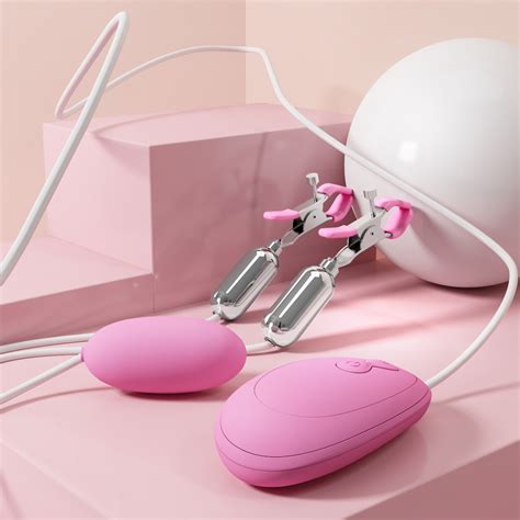 New Style Remote Control Vibrating Nipple Clips With Jump Egg Breast Massage Nipple Clamps For