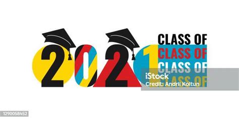 2021년 클래스 기하학적 모양 교육 학술 모자와 번호 2021 졸업 디자인 프레임 고등학교 또는 대학 축하 졸업생 연감에 대한 템플릿 벡터 그림입니다 2021년에 대한