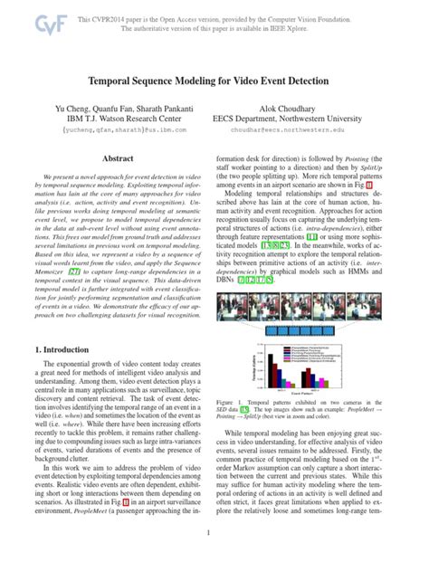 Cheng Temporal Sequence Modeling 2014 Cvpr Paper Pdf Pdf