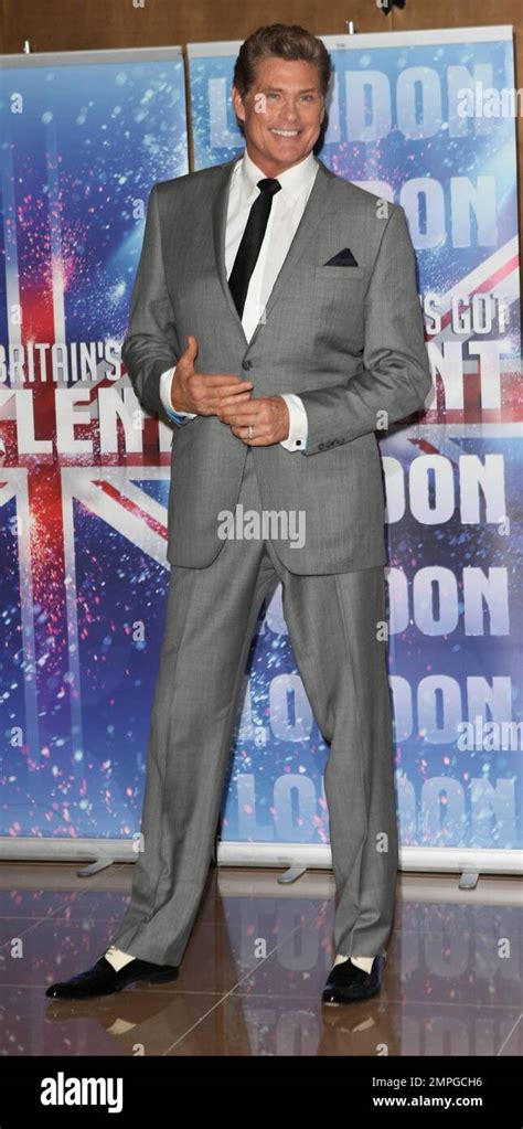 David Hasselhoff Poses For Photographers During A Press Launch For The
