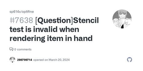 Question Stencil Test Is Invalid When Rendering Item In Hand Issue