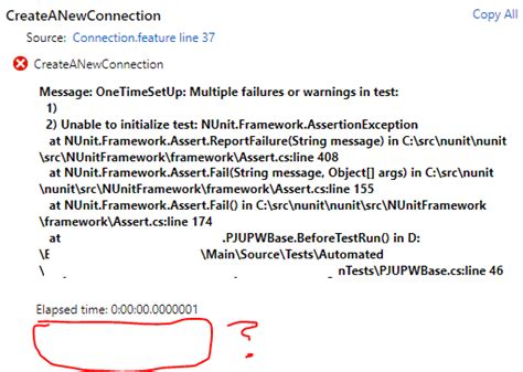 Selenium Retrieve Output Log When Test Fails During Setup Stack